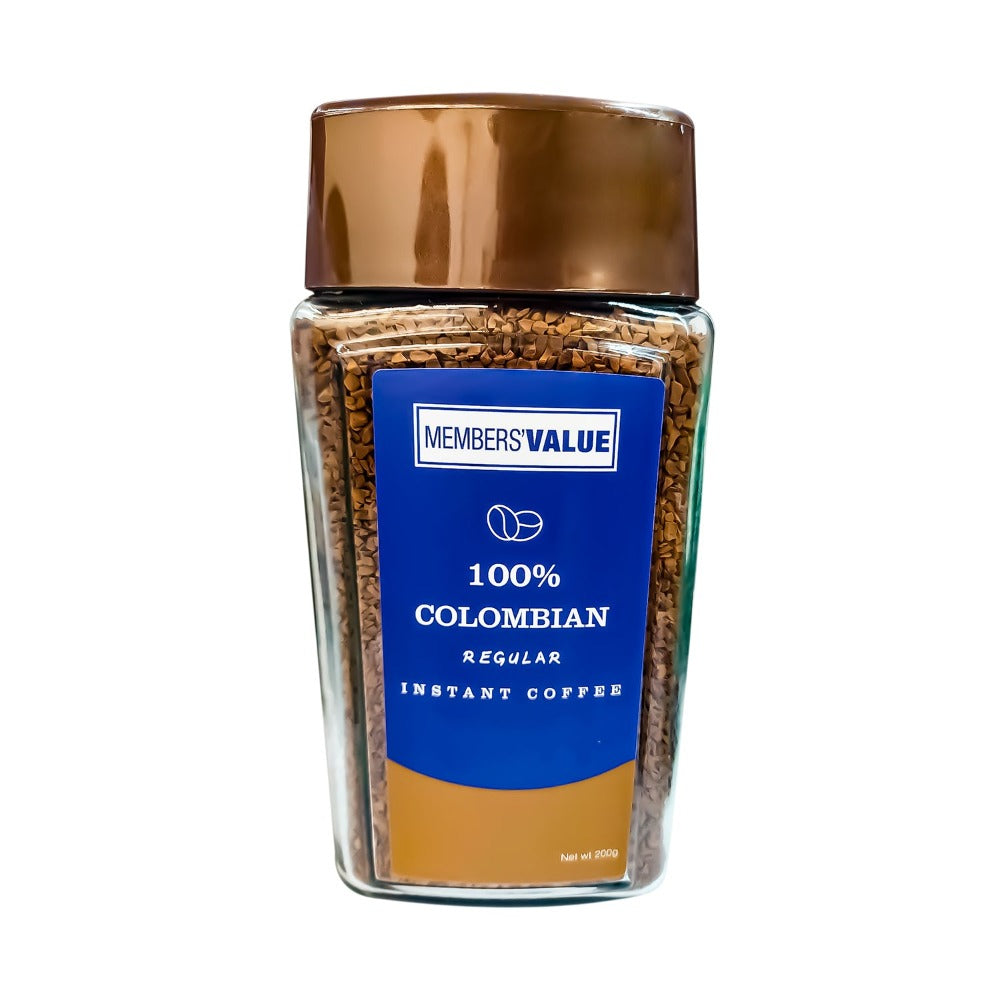 Members Value Columbian Instant Regular Coffee 200g