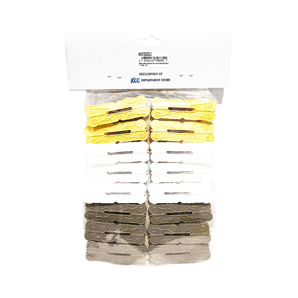 Ideal Living Clothes Clip Assorted Color 16's