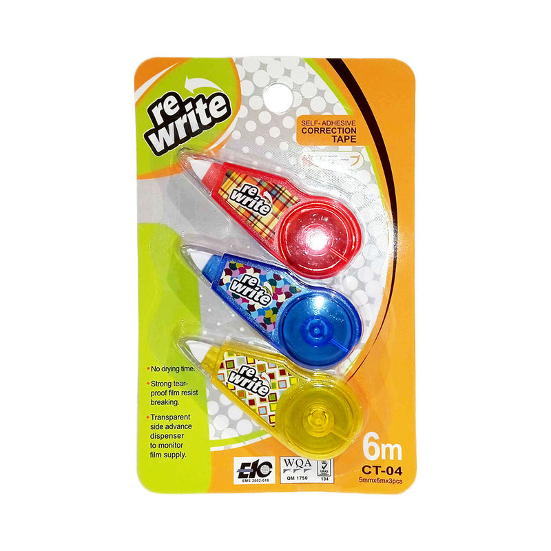 Re-write Correction Tape 6m x 3's
