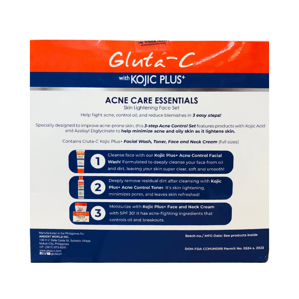 Gluta-C Kojic Plus + Acne Care Essentials Promo Pack