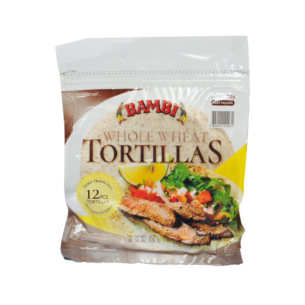 Bambi Whole Wheat Tortillas 300g 12's