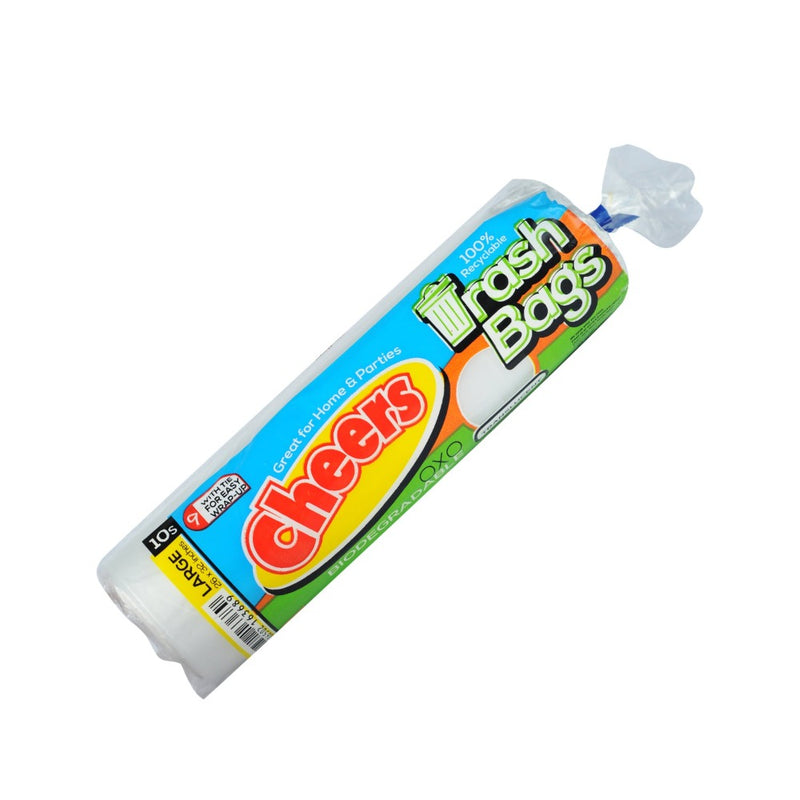 Cheers Trash Bags Translucent Large 10's