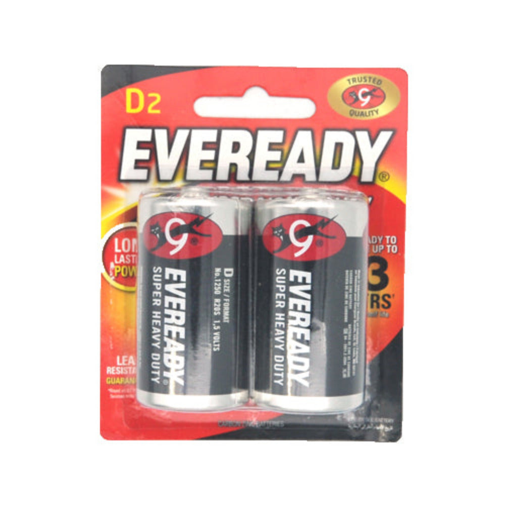 Eveready Super Heavy Duty Battery #1250 Black 2's