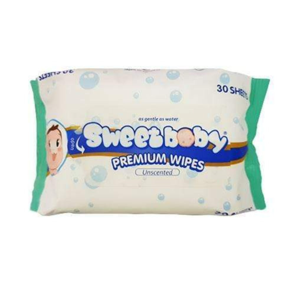 Sweet Baby Premium Wipes For Hands And Faces 30 Sheets